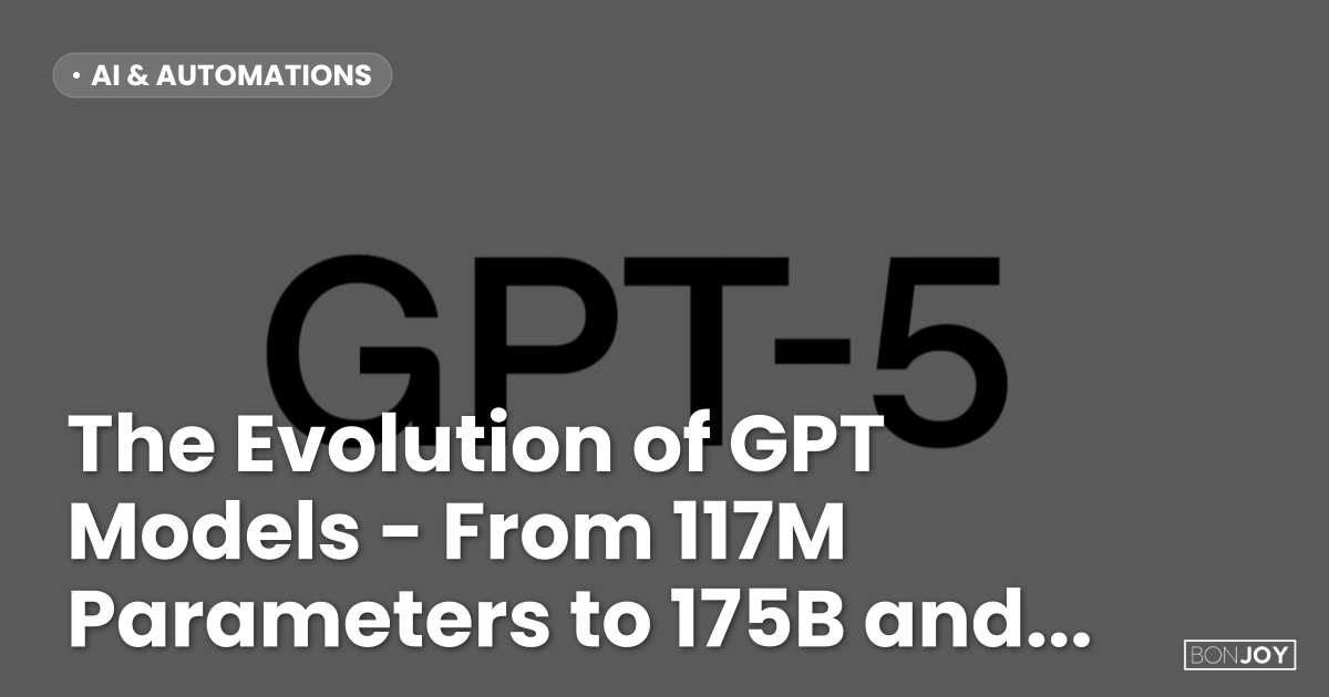 The Evolution of GPT Models - From 117M Parameters to 175B and Beyond